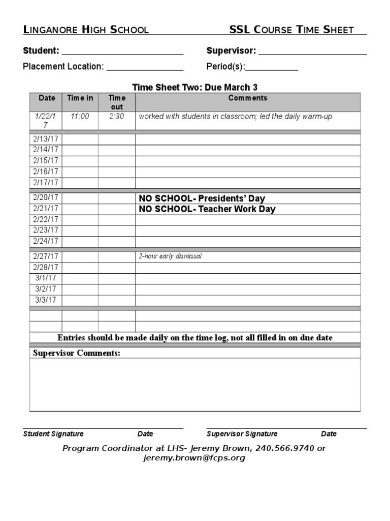 L H S SSL C T S: Placement Location: Period(s) | PDF