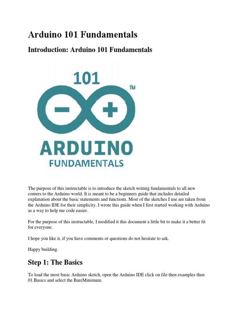 Arduino 101 Fundamentals | Download Free PDF | Arduino | Bit