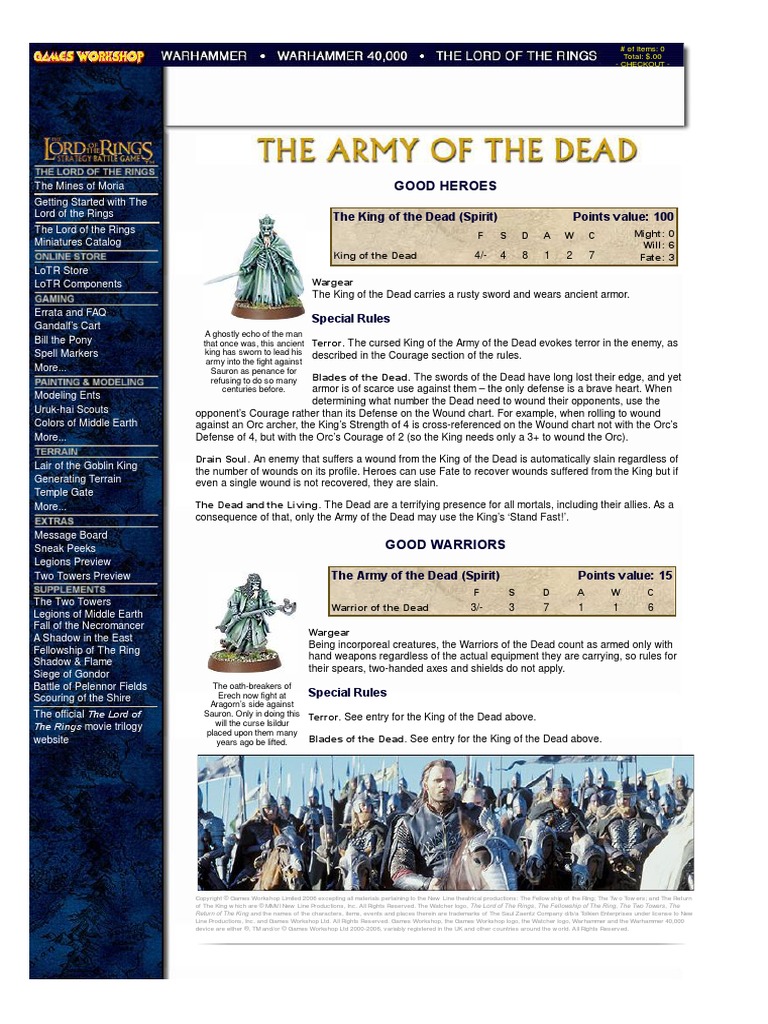 Lotr - Extras - Army of The Death | PDF | The Lord Of The Rings ...