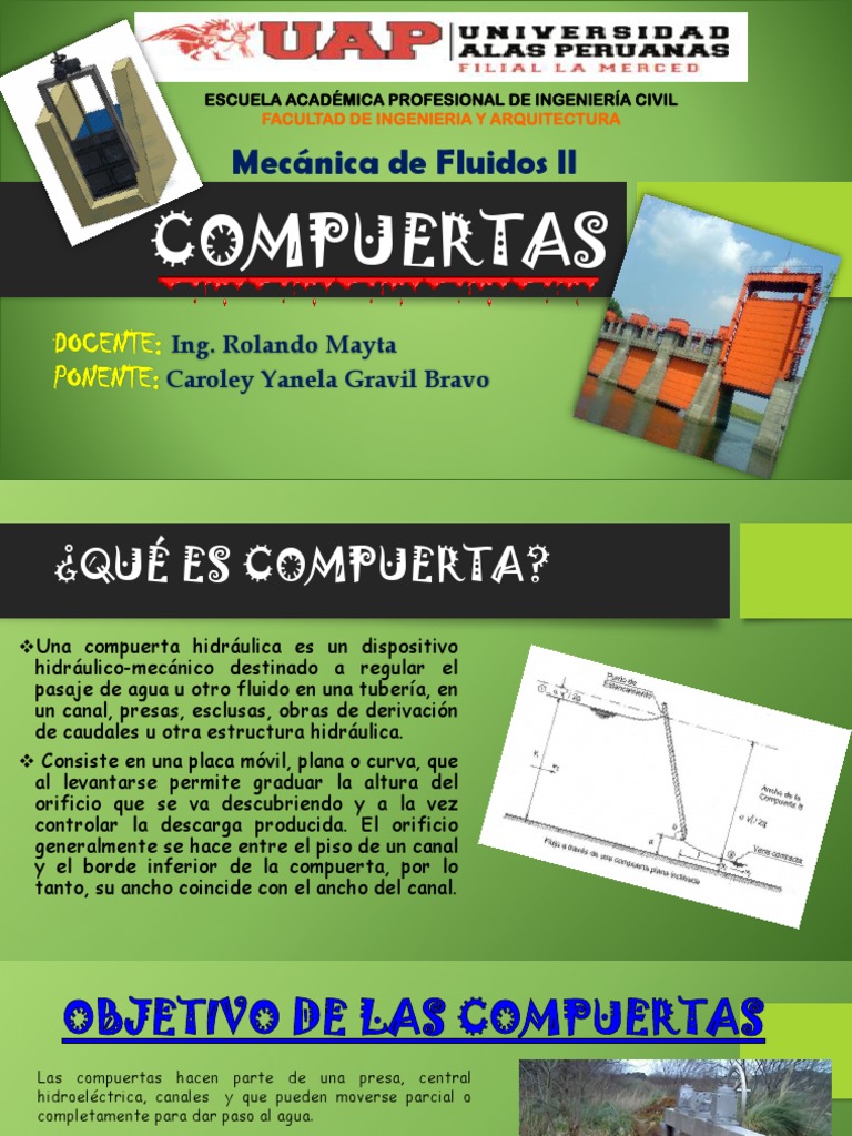 COMPUERTAS | PDF | Represa | Hidráulica