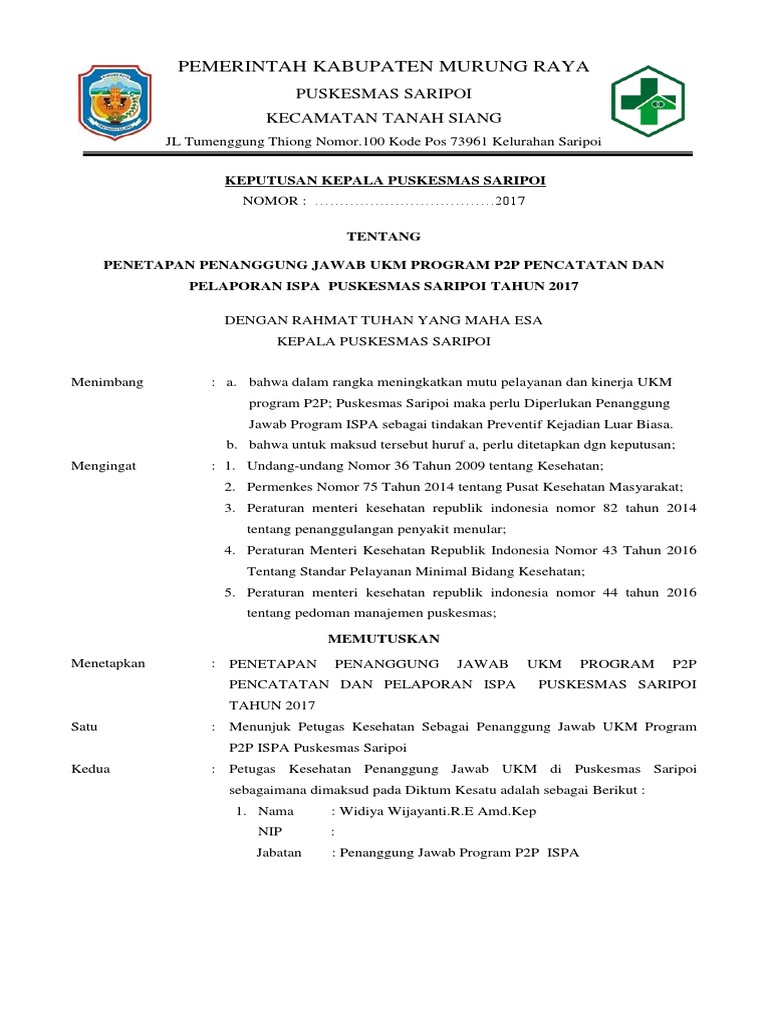 Penanggung Jawab Program ISPA 2017 | PDF | Bisnis | Pengelolaan Keuangan & Uang