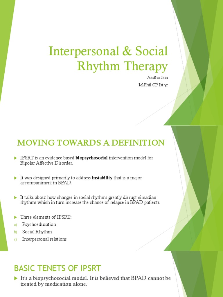 Ipsrt | PDF | Bipolar Disorder | Major Depressive Disorder