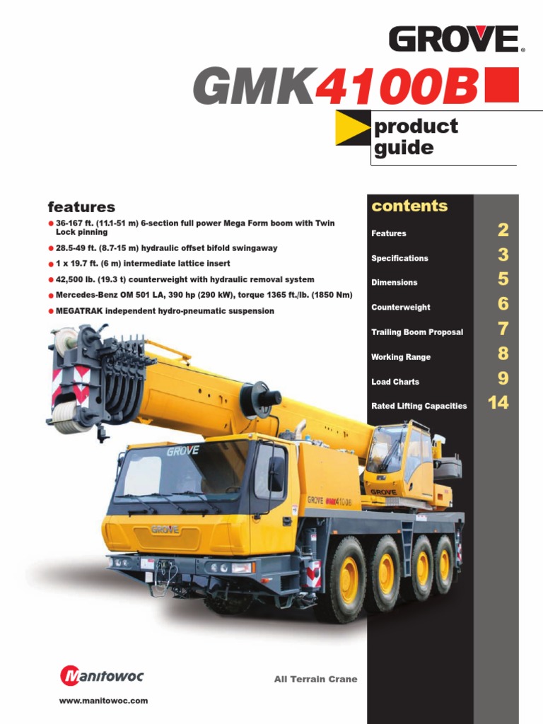 GMK 4100B PDF | PDF | Crane (Machine) | Suspension (Vehicle)