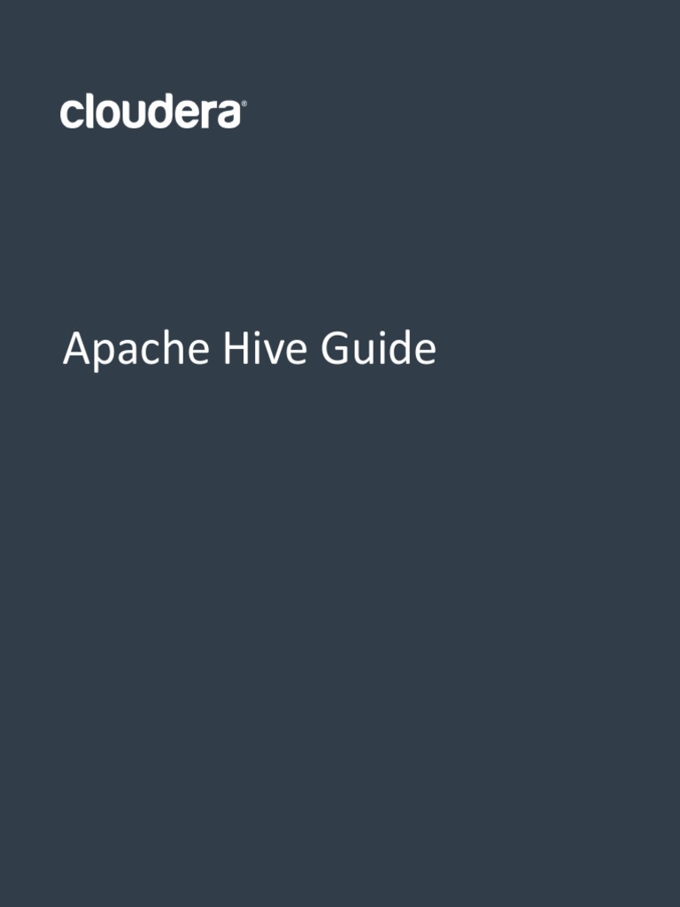 Cloudera Hive | PDF | Apache Hadoop | Apache Spark