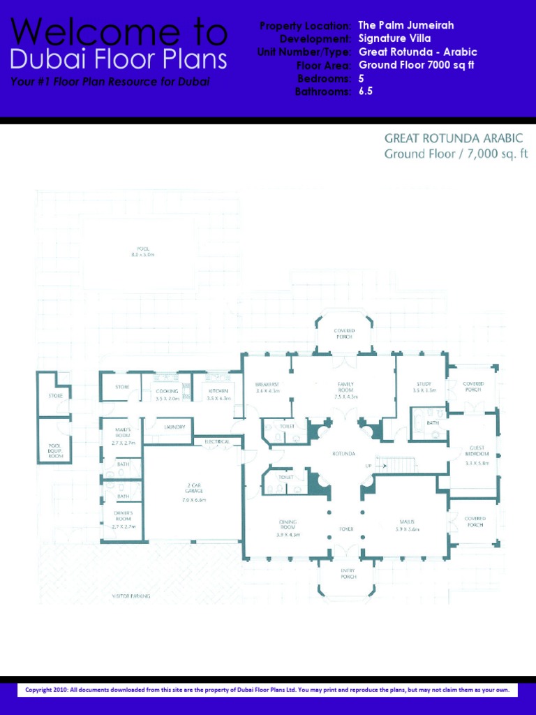 Palm Jumeirah - Signature Villa - Great Rotunda - Arabic - Ground Floor ...