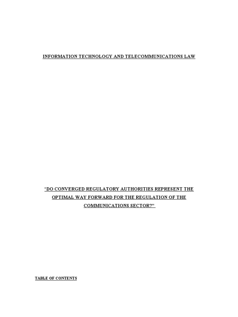 Information Technology and Telecommunications Law | PDF | Creative ...