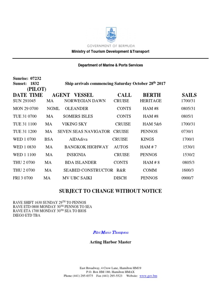 Weekly Shipping October 28 2017 | PDF