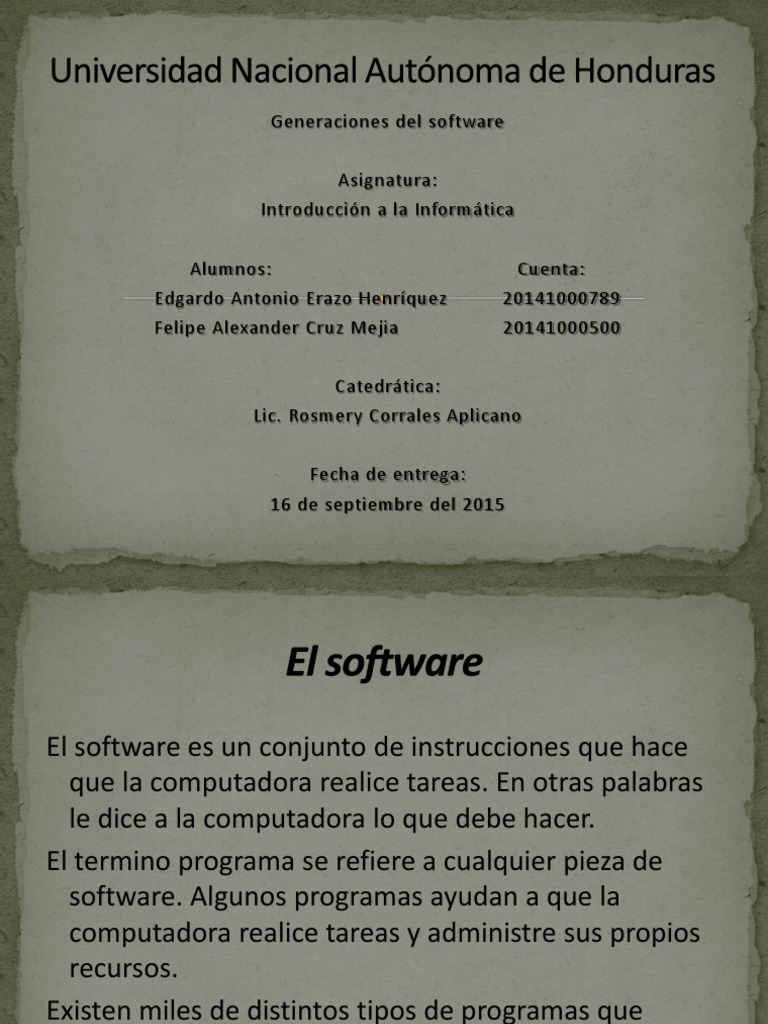 Generaciones Del Software | PDF | Computación distribuída | Software