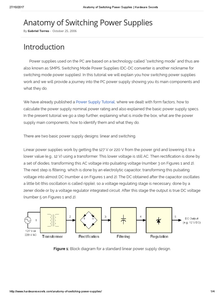 Anatomy of Switching Power Supplies - Hardware Secrets | PDF | Power ...