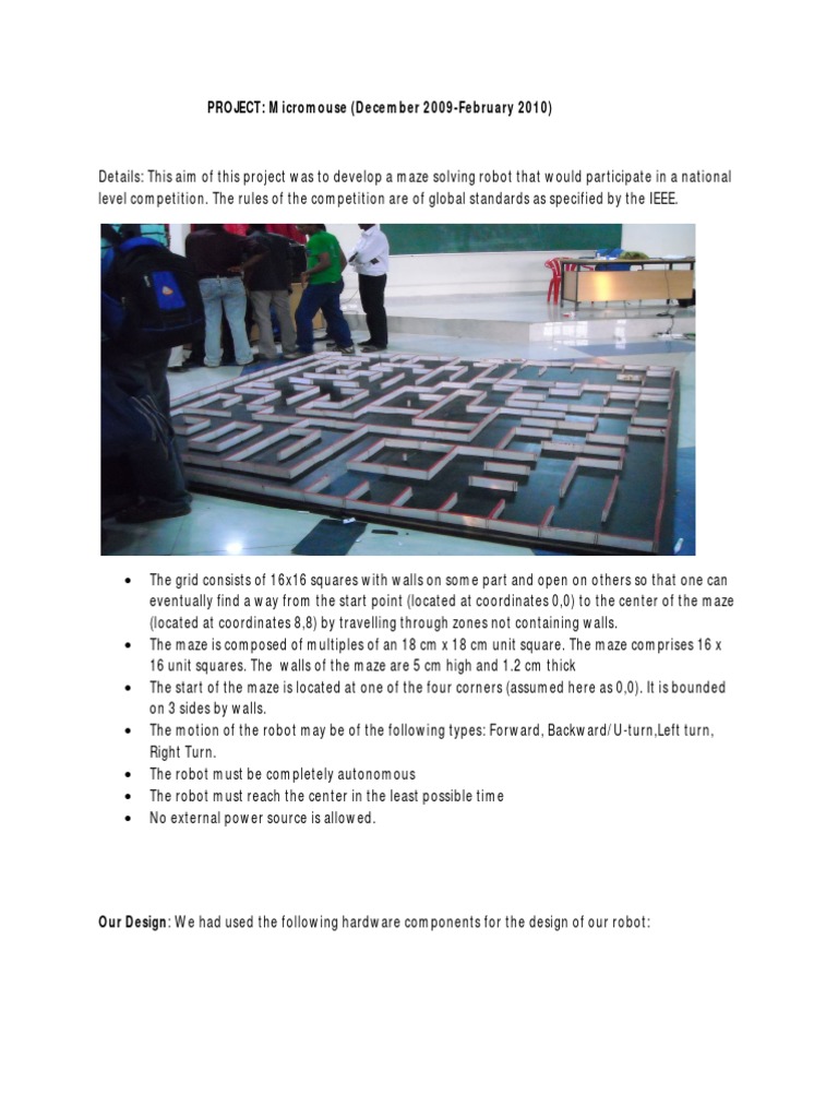 Micro Mouse | PDF | Robot | Robotics