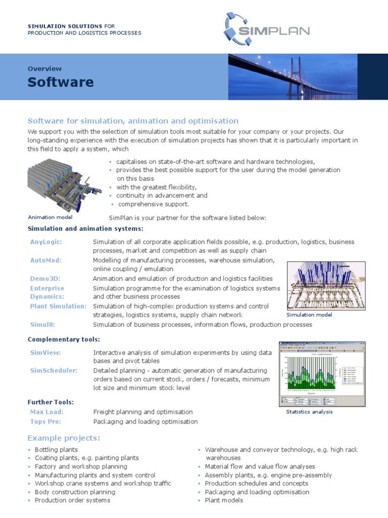 Software Overview | PDF | Simulation | Logistics