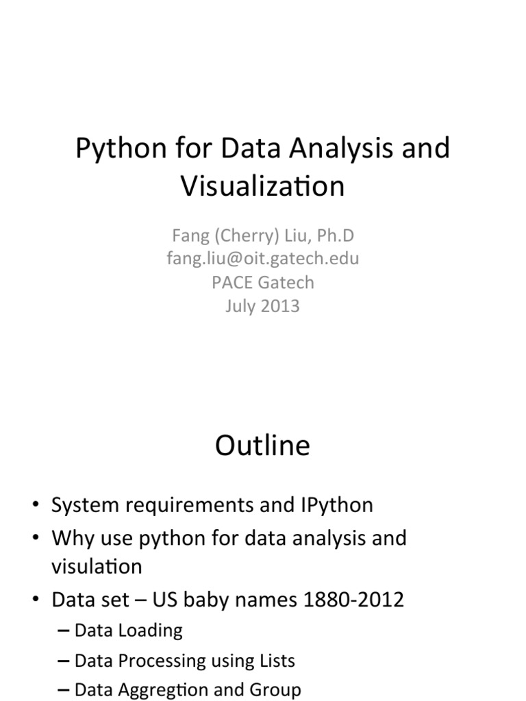 Python Data Analysis Visualization Pdf Anonymous Function Computer Data