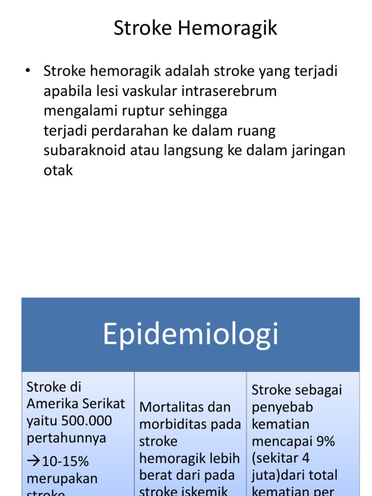 Stroke Hemoragik | PDF
