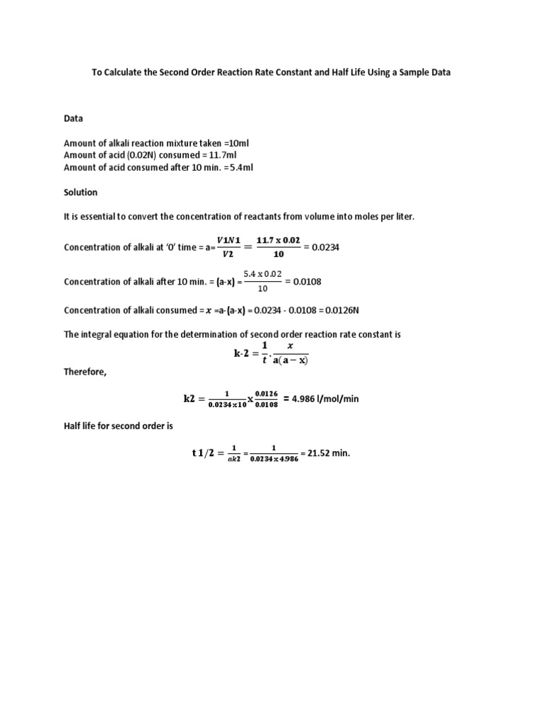 Second Order Calculation | PDF