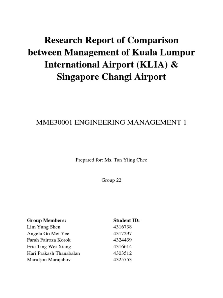 KLIA Vs Changi Airport | PDF | Airport | Sustainability