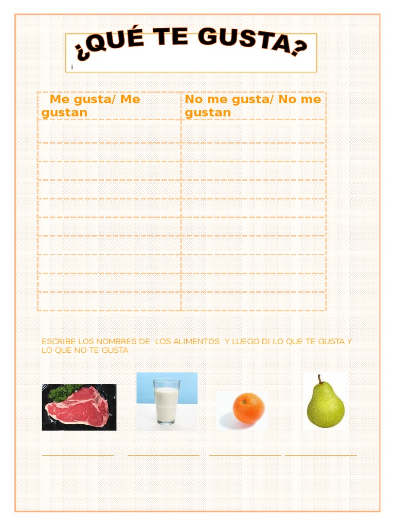 Me Gusta Alimentos | PDF