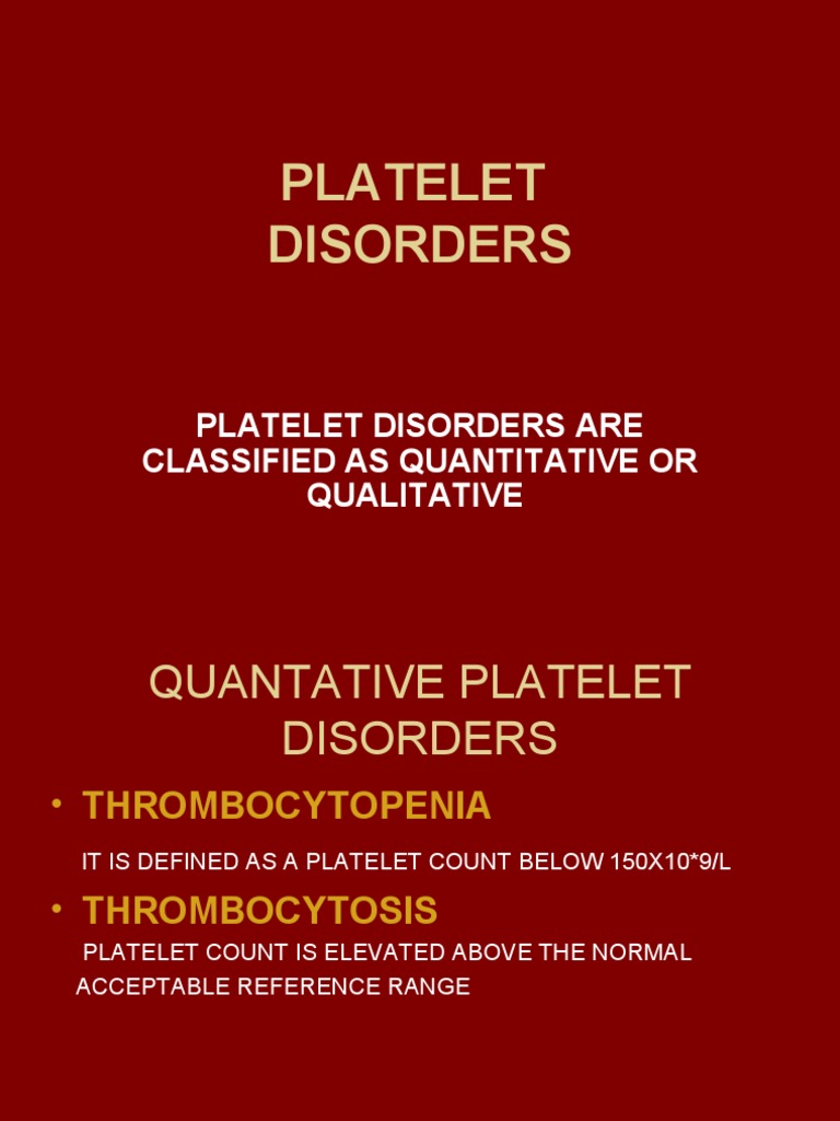 Platelet Disorders Itp | PDF | Platelet | Medical Specialties