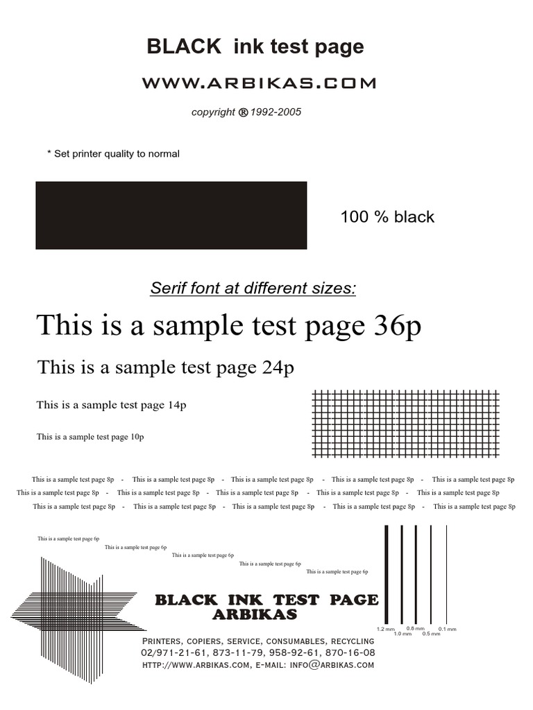 Test Printer Print | PDF | Printer (Computing) | Media Technology