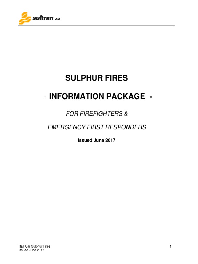 Sulphur Fires: - Information Package | PDF | Combustion | Fires