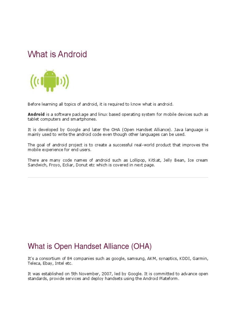 What Is Android | PDF | Eclipse (Software) | Android (Operating System)