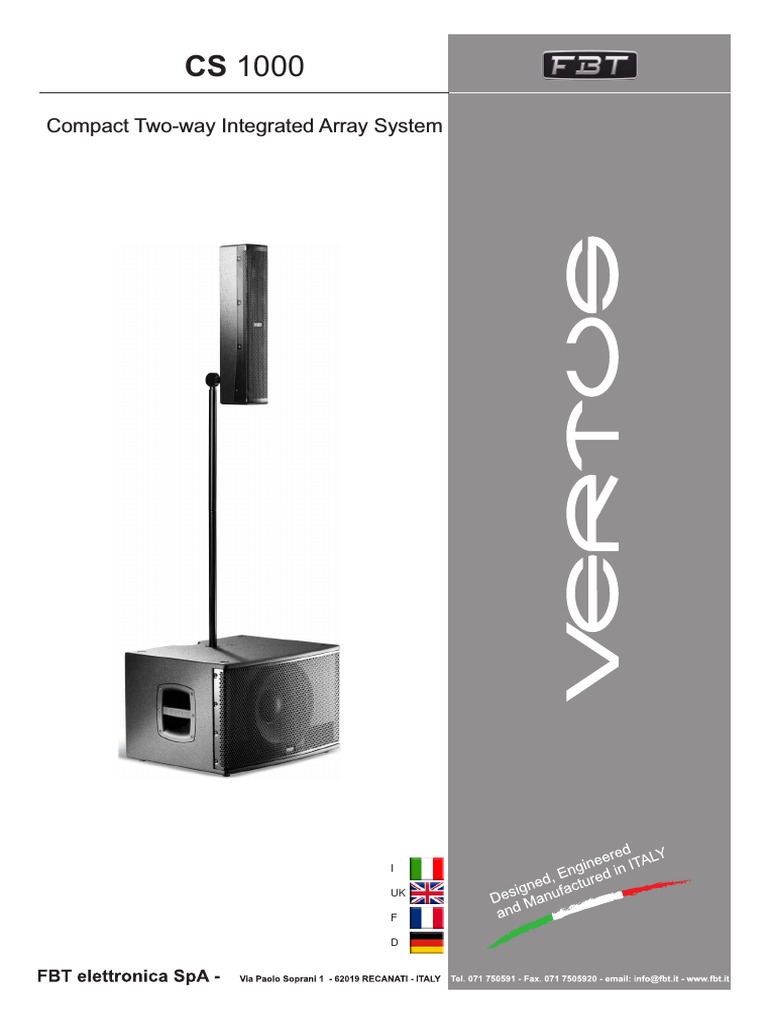 User Manual Vertus CS1000 | PDF