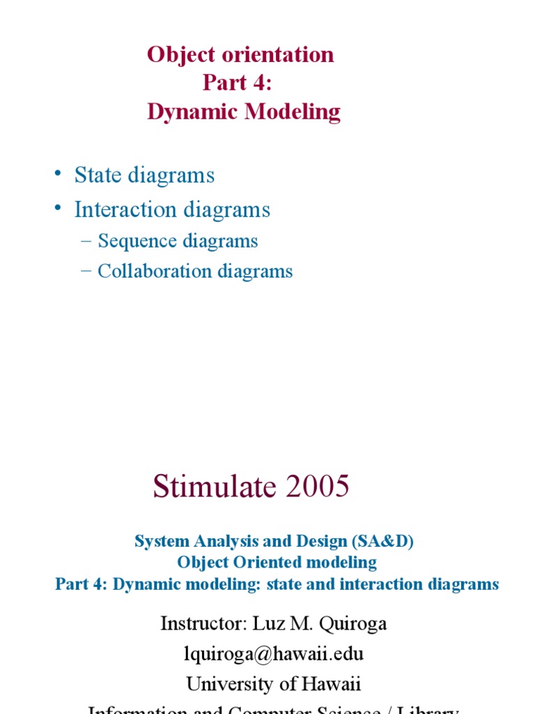 Dynamic Modeling: Diagrams Overview | PDF | Software Engineering ...