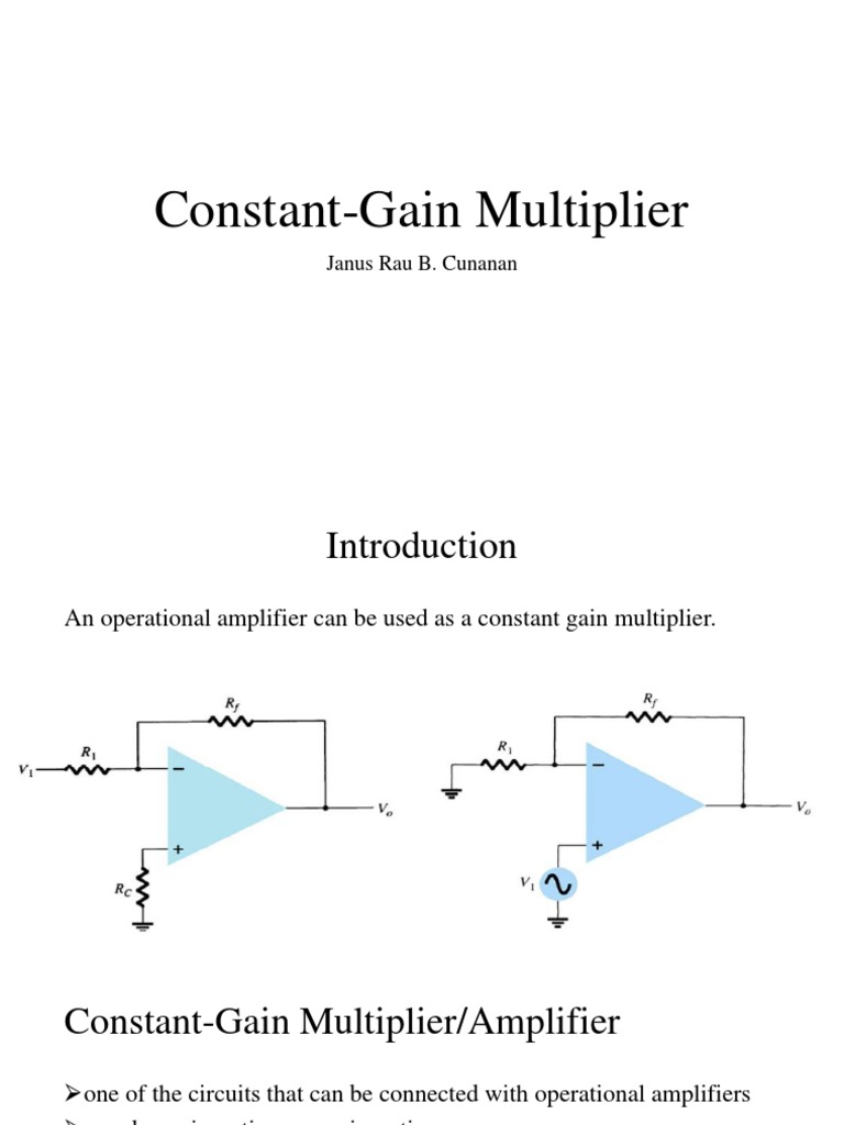 Constant Gain Multiplier | PDF