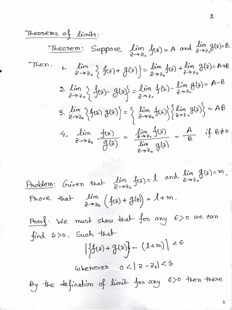 Theorem of Limit | PDF | Teaching Methods & Materials