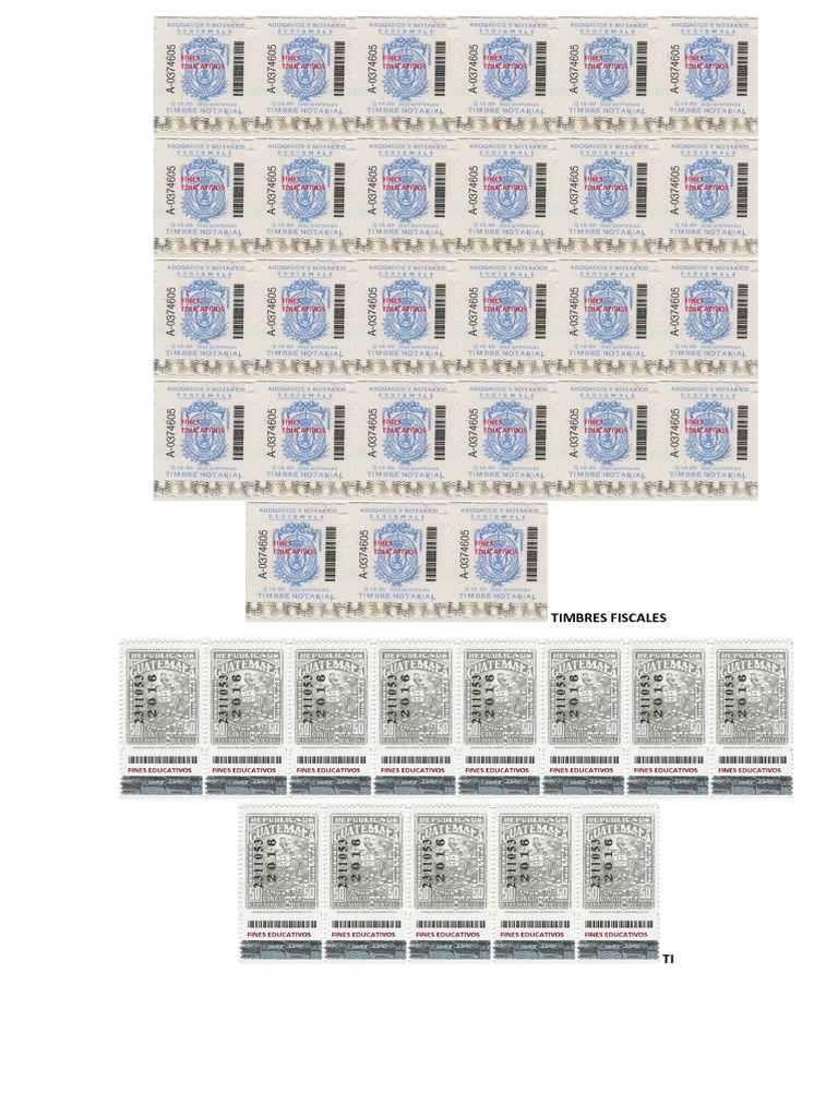 Timbres Fiscales: Guía Completa | PDF