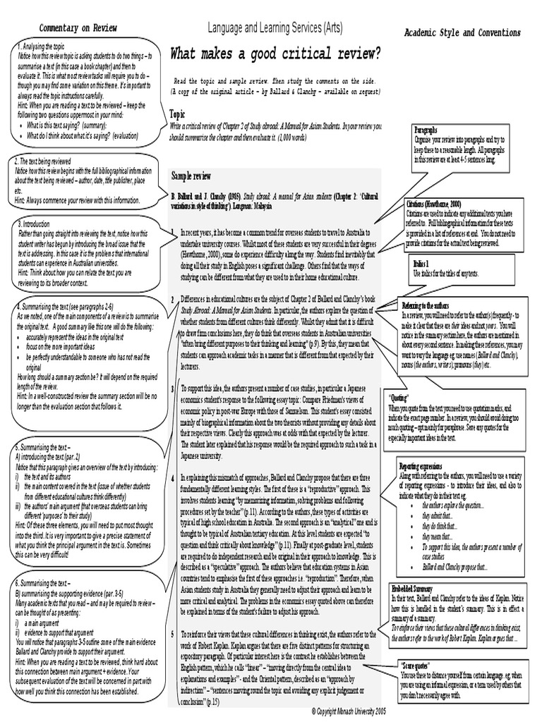 Resources Good Crit Review PDF | PDF