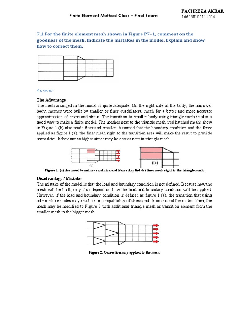 UAS Finite Elemen | PDF | Stress (Mechanics) | Finite Element Method