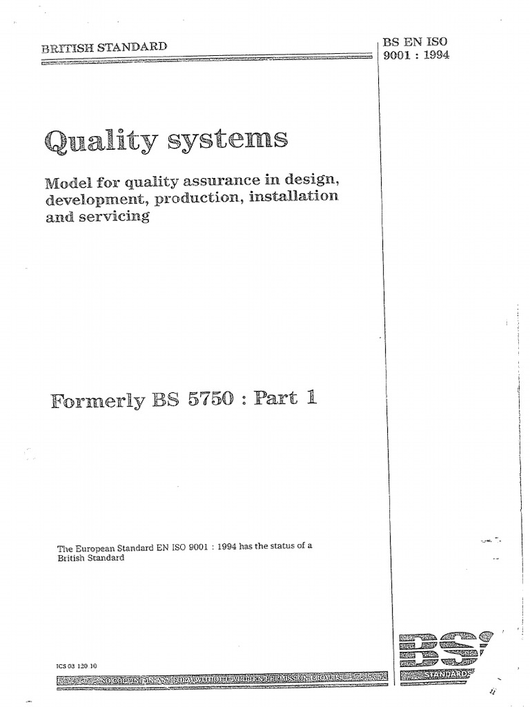 Iso 9001 - 1994 | PDF | Business