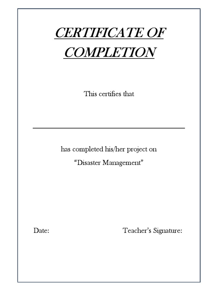 Certificate of Completion: This Certifies That | PDF