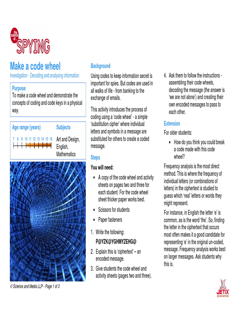 Cracking Codes: An Introduction to Code Wheels and Frequency Analysis ...