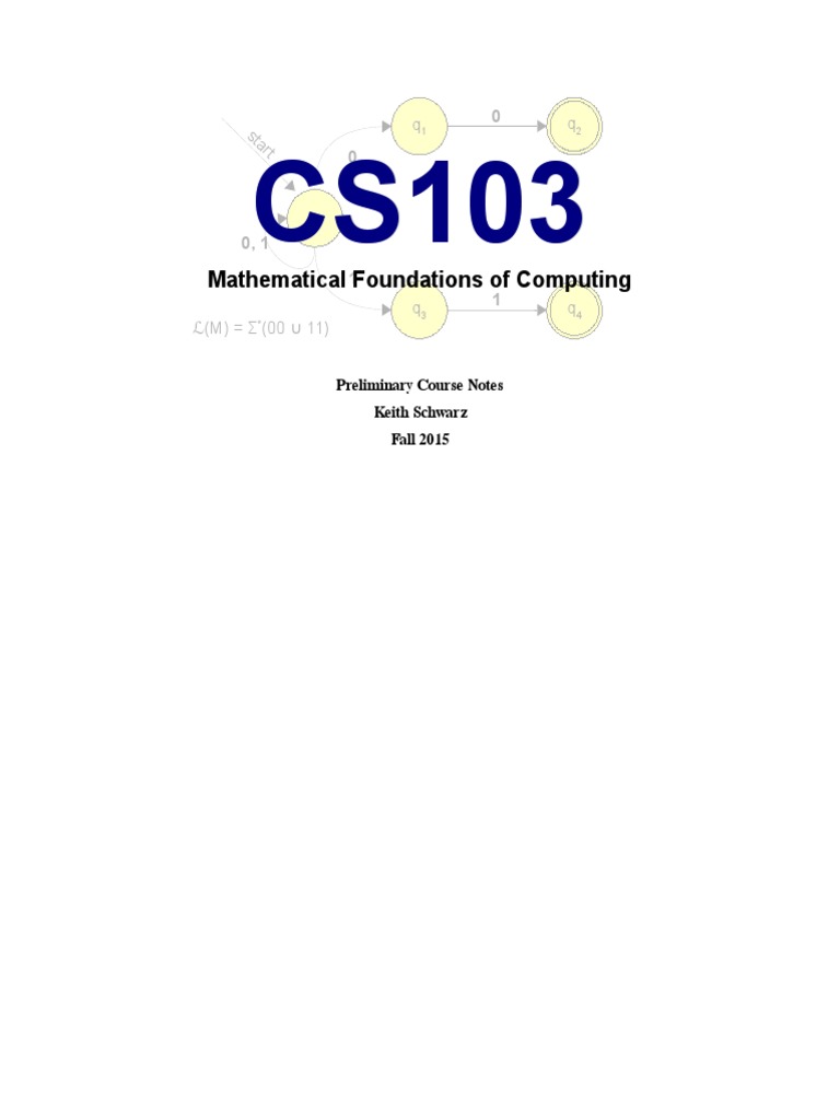 Mathematical Foundations of Computing | PDF | Integer | Set (Mathematics)