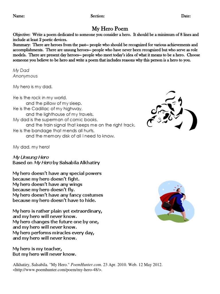 My Dad Is My Hero Poem