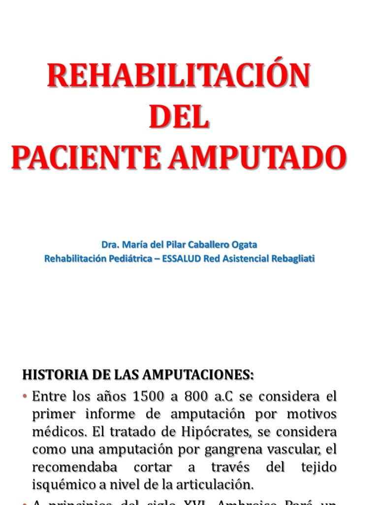 Rehabilitación del Paciente Amputado | PDF | Amputación | Pie