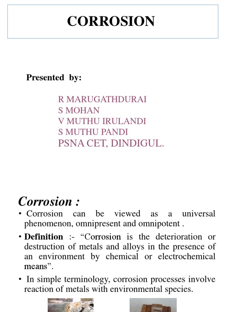 Corrosion Definition