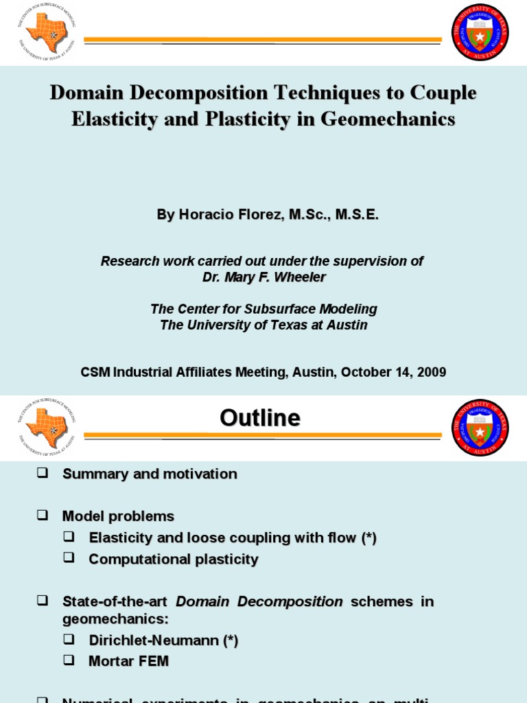 Domain Decomposition Techniques To Couple Elasticity and Plasticity in Geomechanics | PDF ...