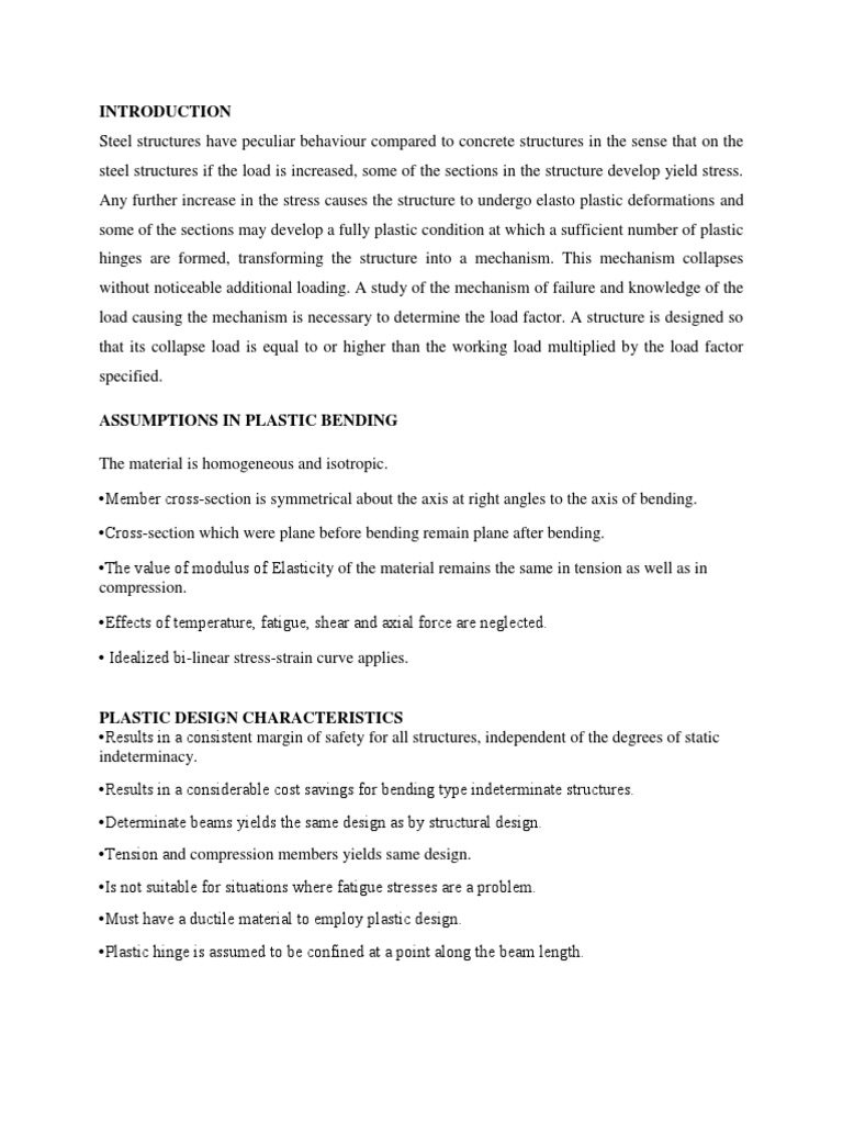 Plastic Analysis Assignment | PDF | Bending | Plasticity (Physics)
