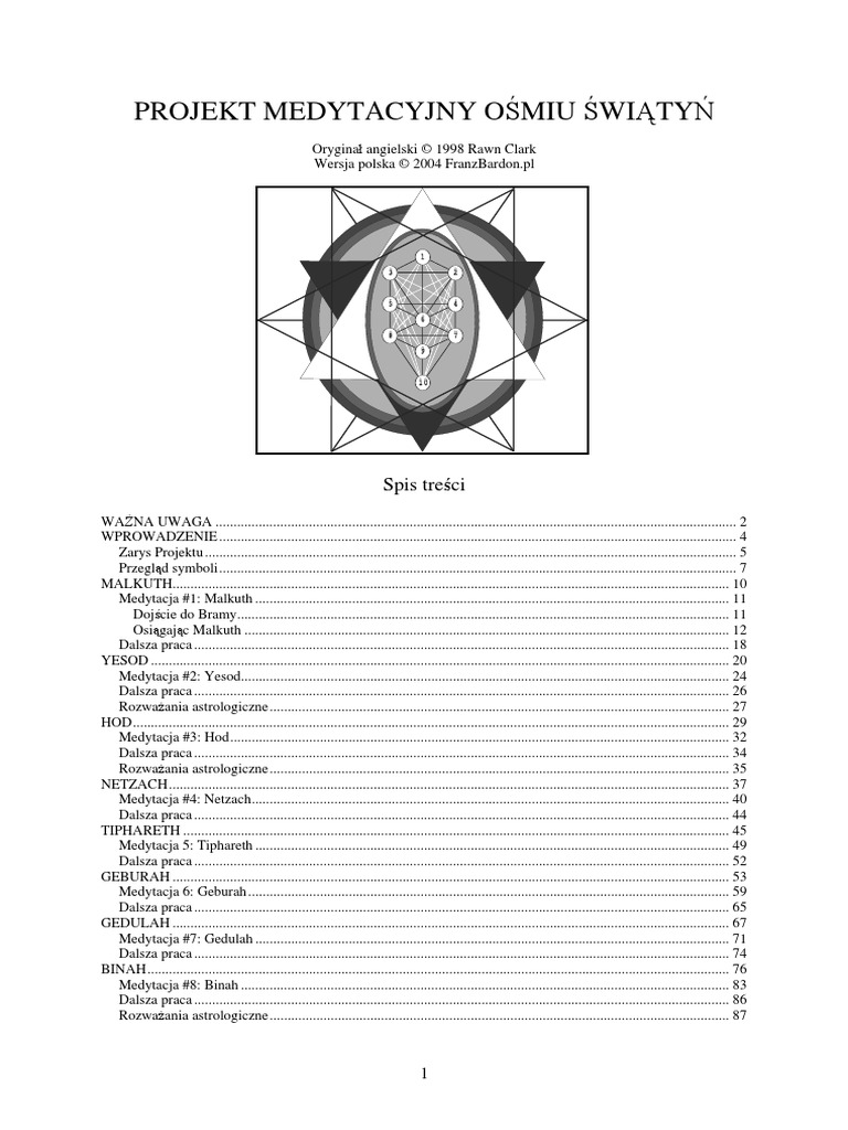 Rawn Clark - Projekt Medytacyjny Ośmiu Świątyń | PDF