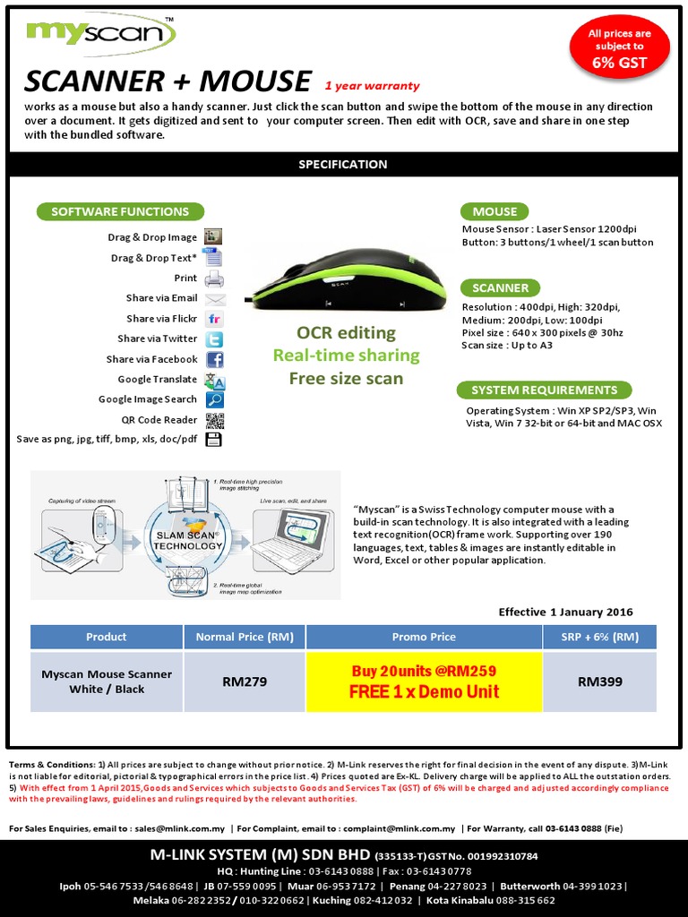 Scanner + Mouse: OCR Editing Free Size Scan | Download Free PDF | Image ...