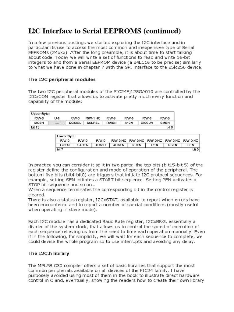 I2C Interface To Serial EEPROM | PDF | Library (Computing) | Integer (Computer Science)