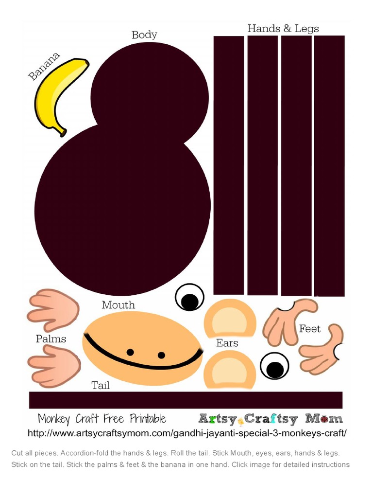 ArtsyCraftsyMom Free Monkey Printable | PDF