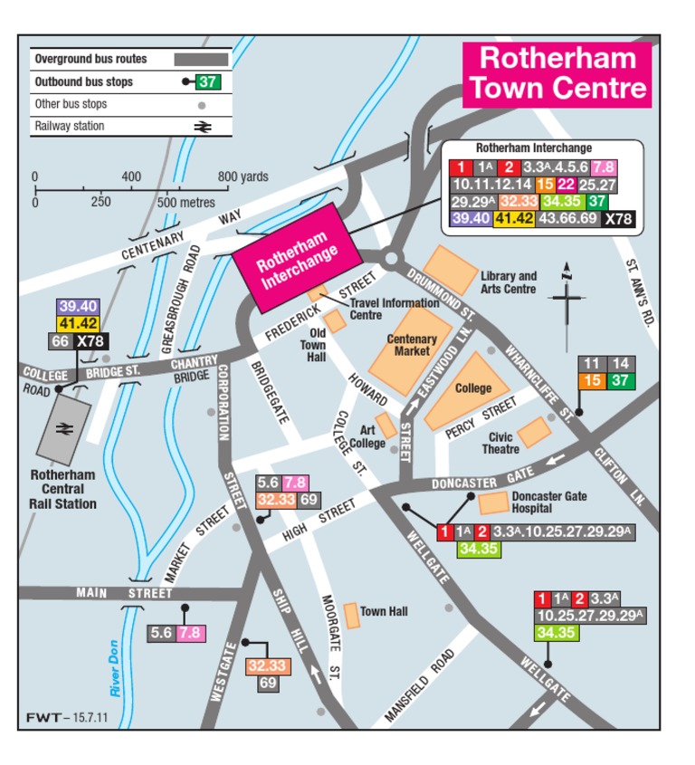 Rotherham TC Map | Download Free PDF | Public Transport | Land Transport