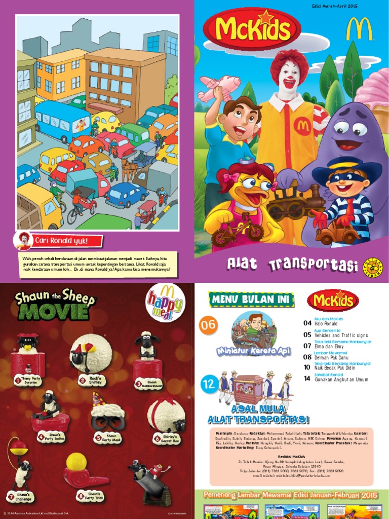 Mewarnai Alat Transportasi MCD | PDF