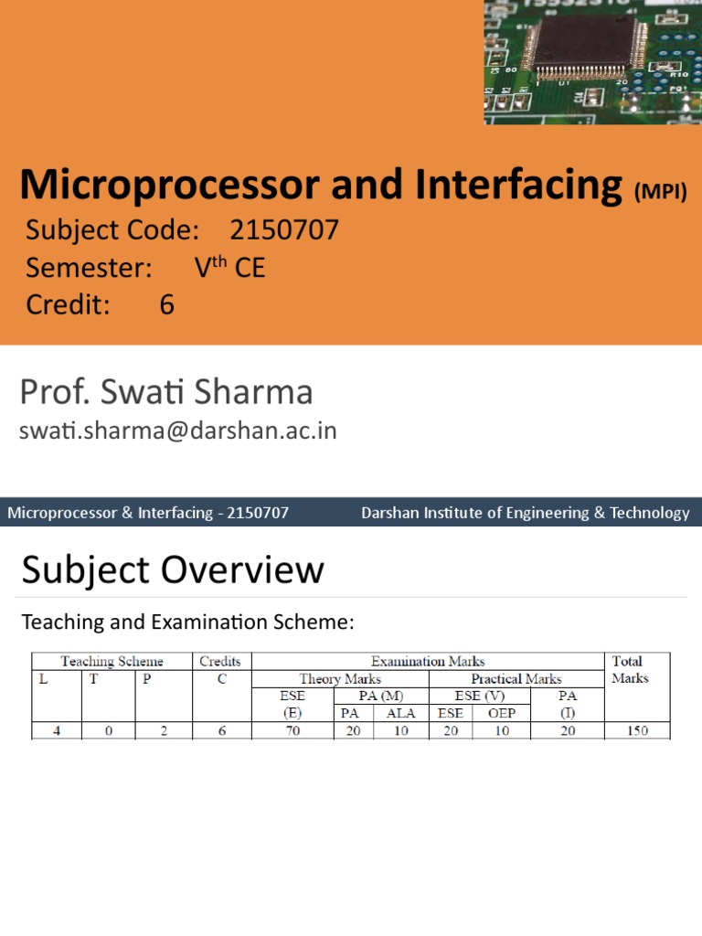 Mpi Unit 1 Pdf Central Processing Unit Integrated Circuit 