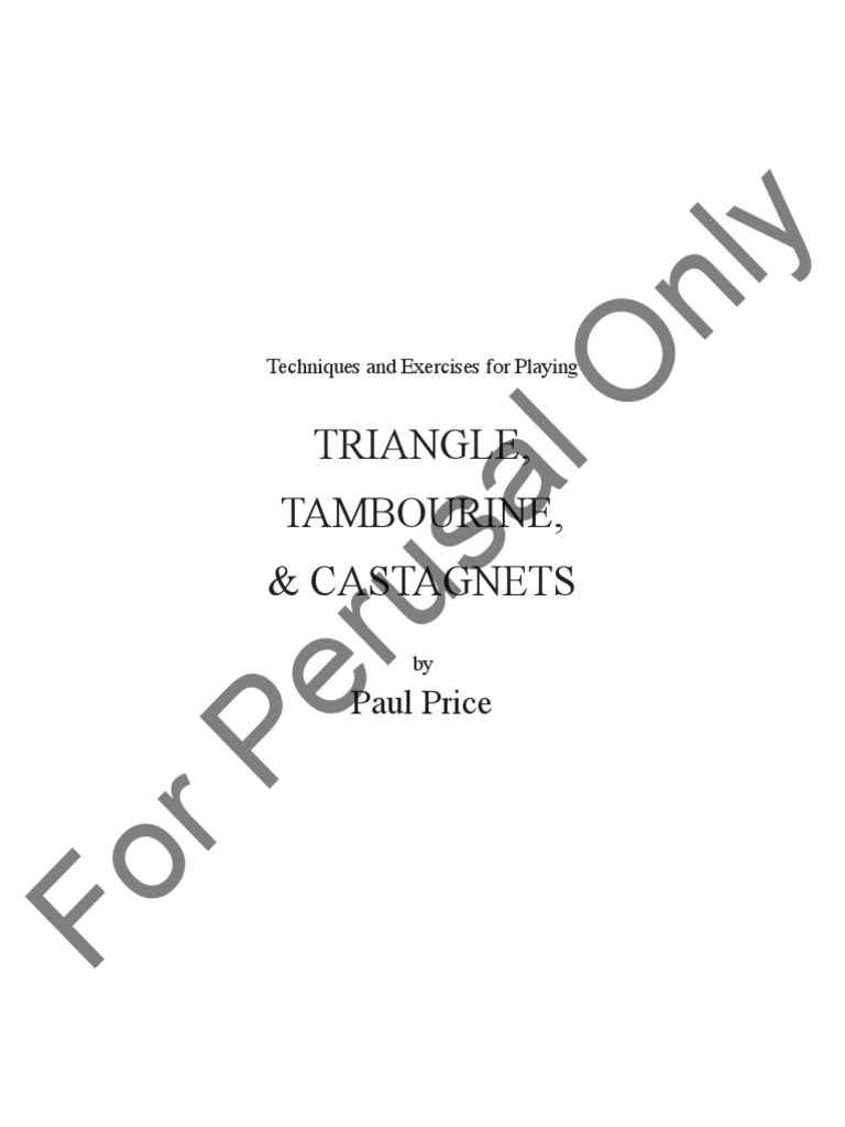 Triangle Tambourine CastagnetsPPrice | PDF | Percussion Instruments ...