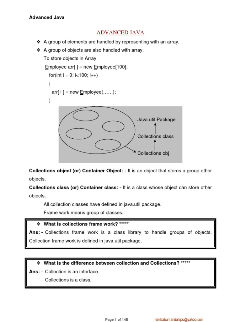 Advanced Java Material Download From | PDF | Array Data Structure | Method (Computer Programming)