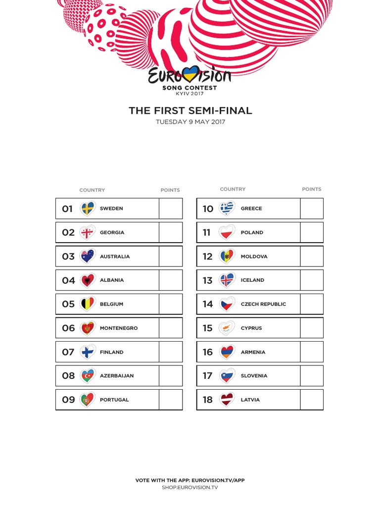 The First Semi-Final: Tuesday 9 May 2017 | PDF